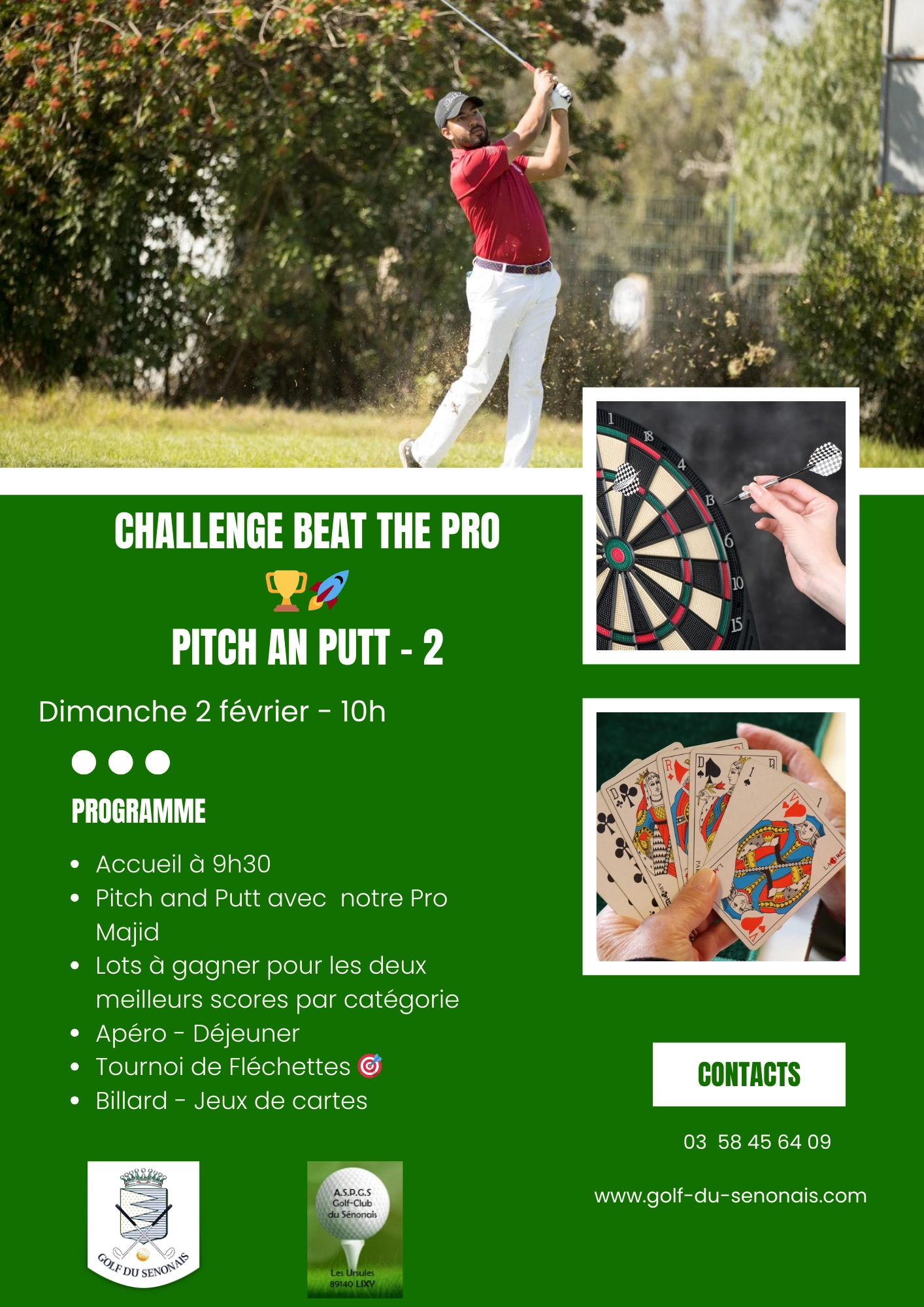 🏆 CHALLENGE BEAT THE PRO - PITCH & PUTT 🏌️‍♂️ - Golf du Senonais